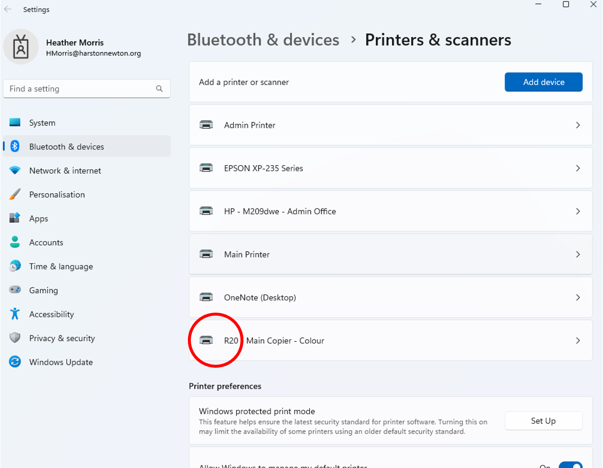 Set up Locked Print for Ricoh Printers – The Cam Academy Trust