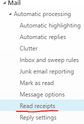 Disable read receipts in Office 365 Outlook – The Cam Academy Trust