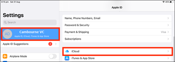Disable Find My iPad and Factory Reset – The Cam Academy Trust