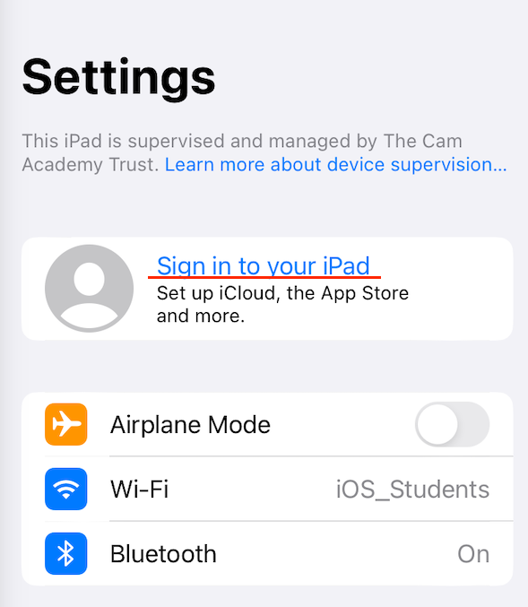 How do I log in with my student Apple ID? – The Cam Academy Trust